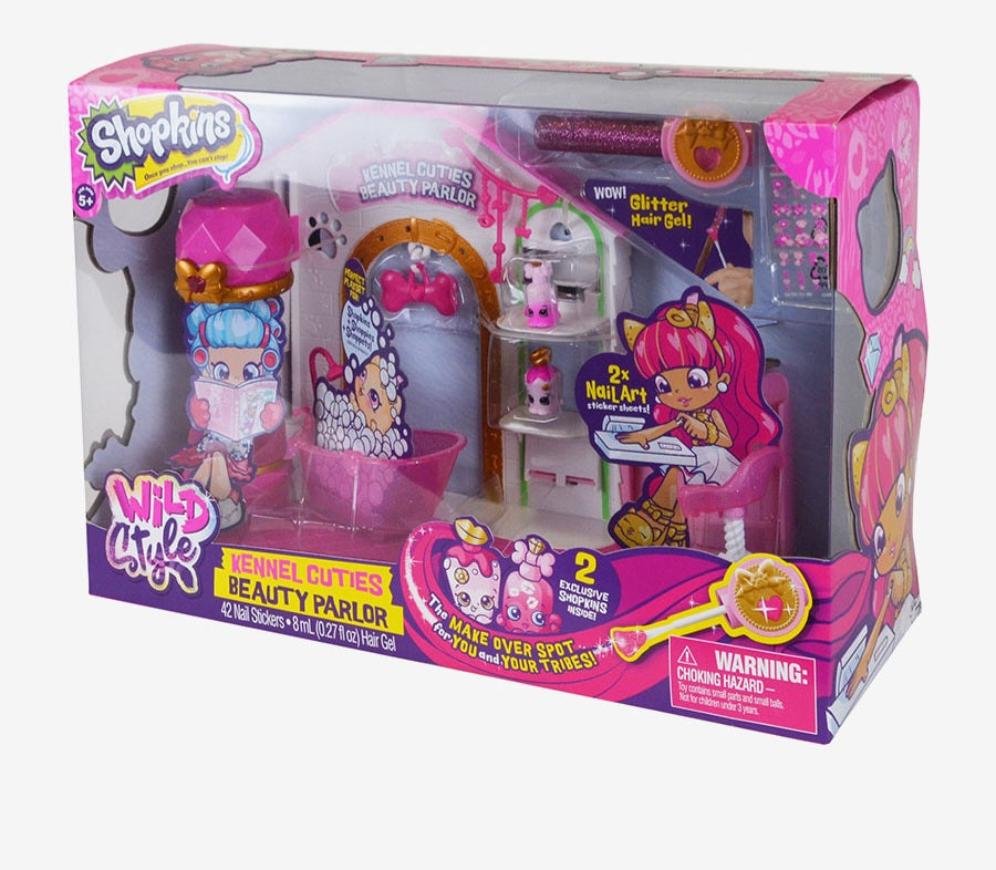 Shopkins Kennel Cuties Beauty Parlour Playset – Sweetpea & Rose